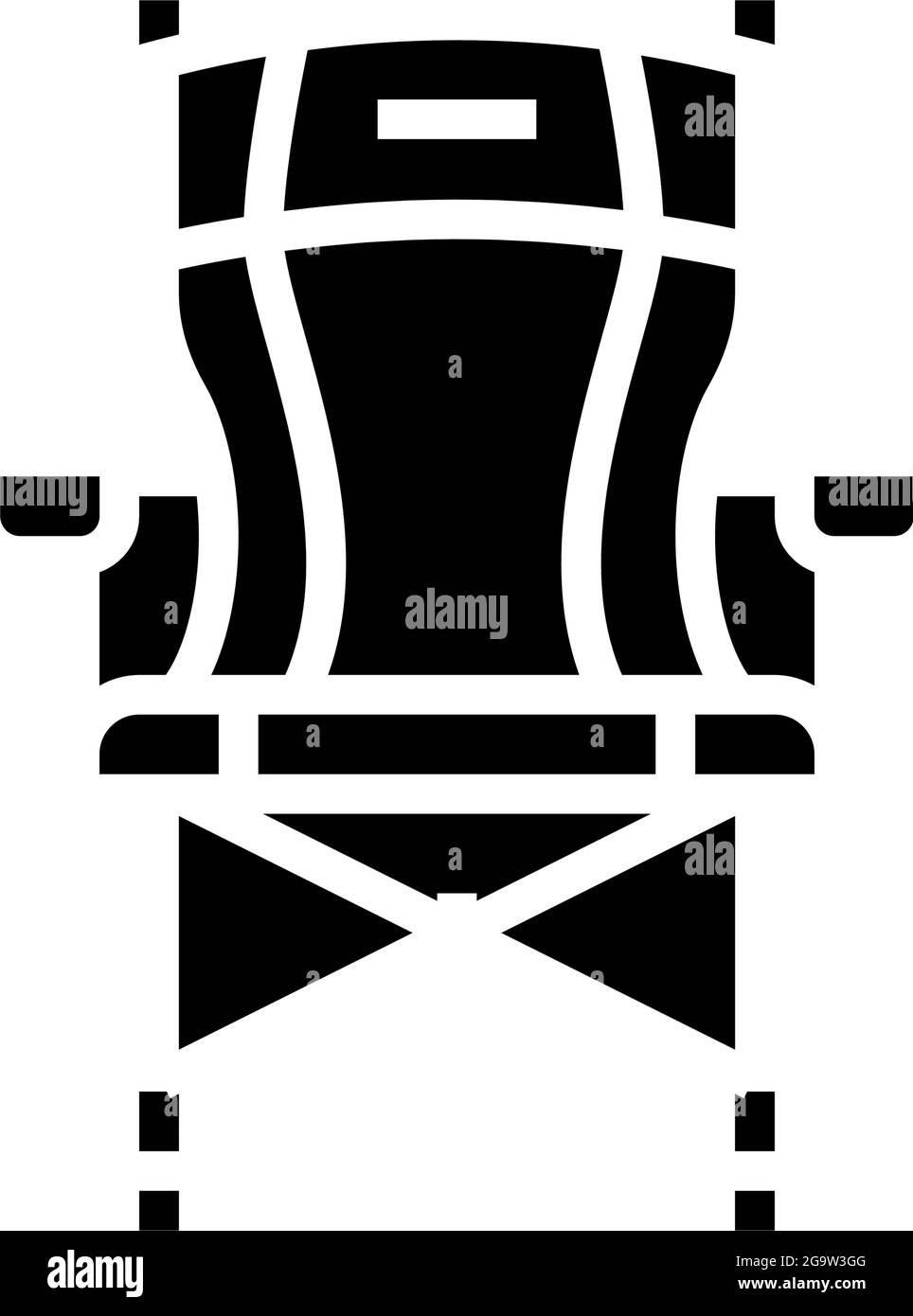 portable hunting chair glyph icon vector illustration Stock Vector ...