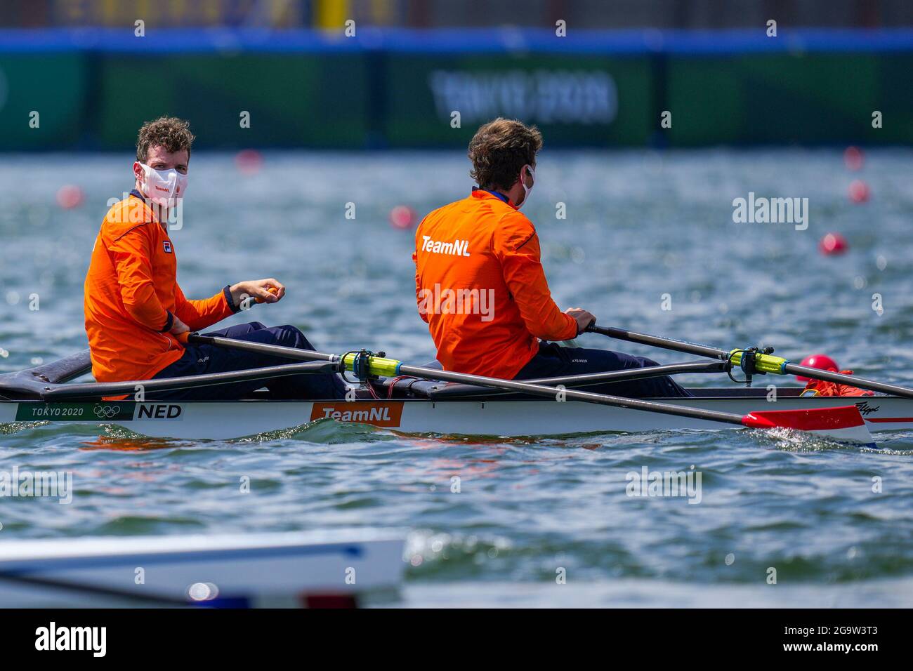 TOKYO, JAPAN - JULY 28: Melvin Twellaar and Stef Broenink of the ...