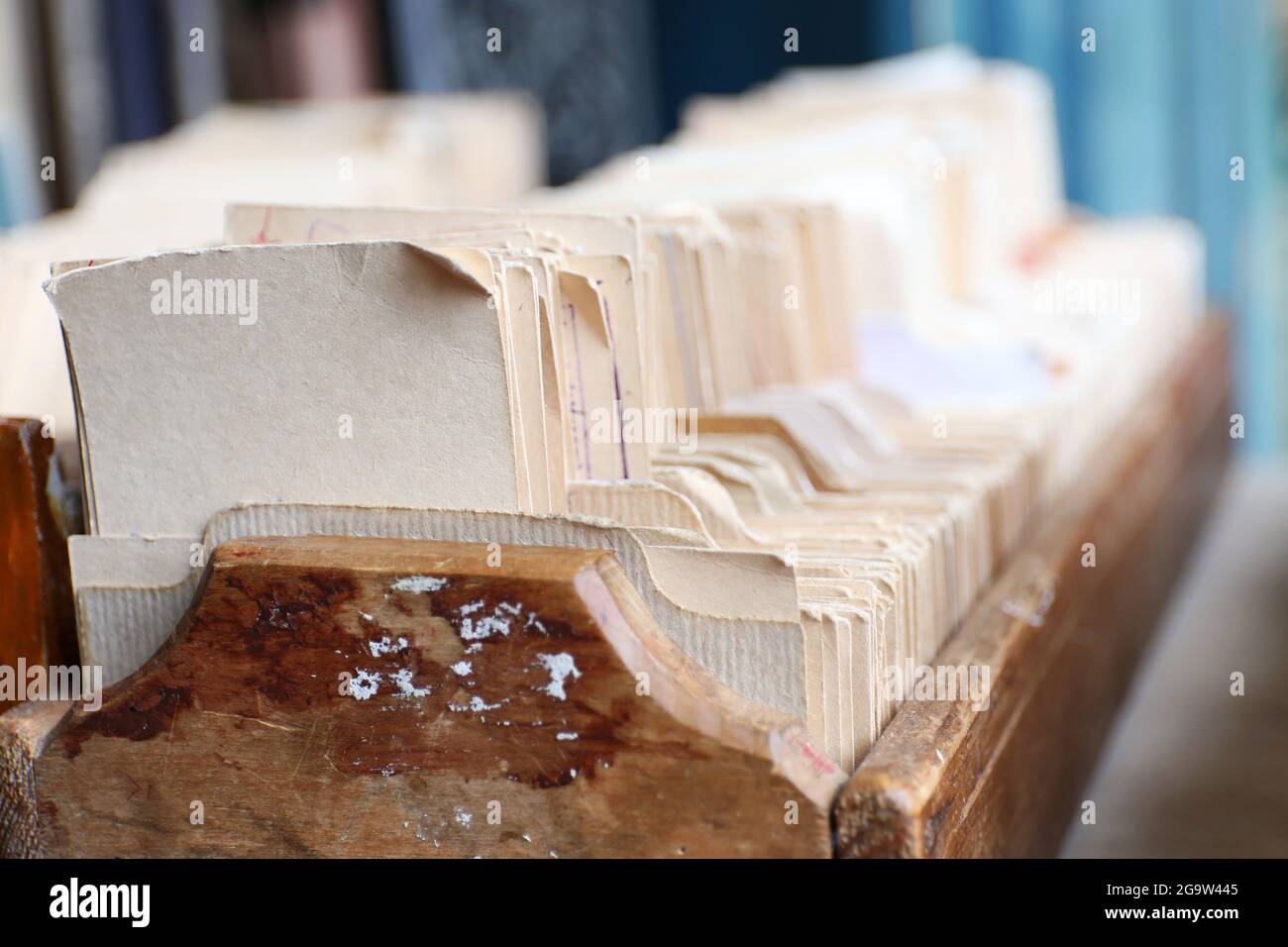 Catalog cards in library, closeup Stock Photo - Alamy