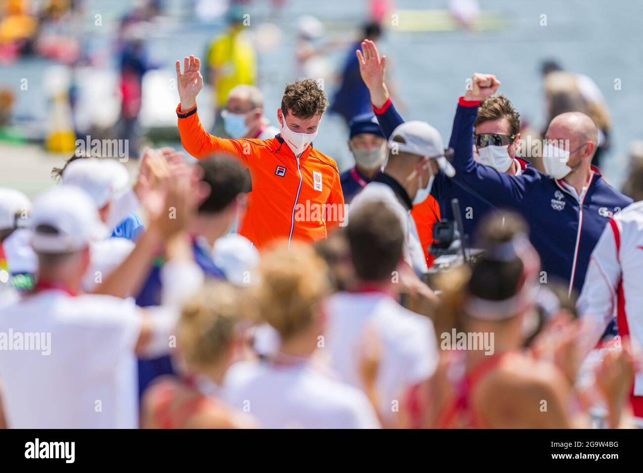 TOKYO, JAPAN - JULY 28: Melvin Twellaar and Stef Broenink of the ...