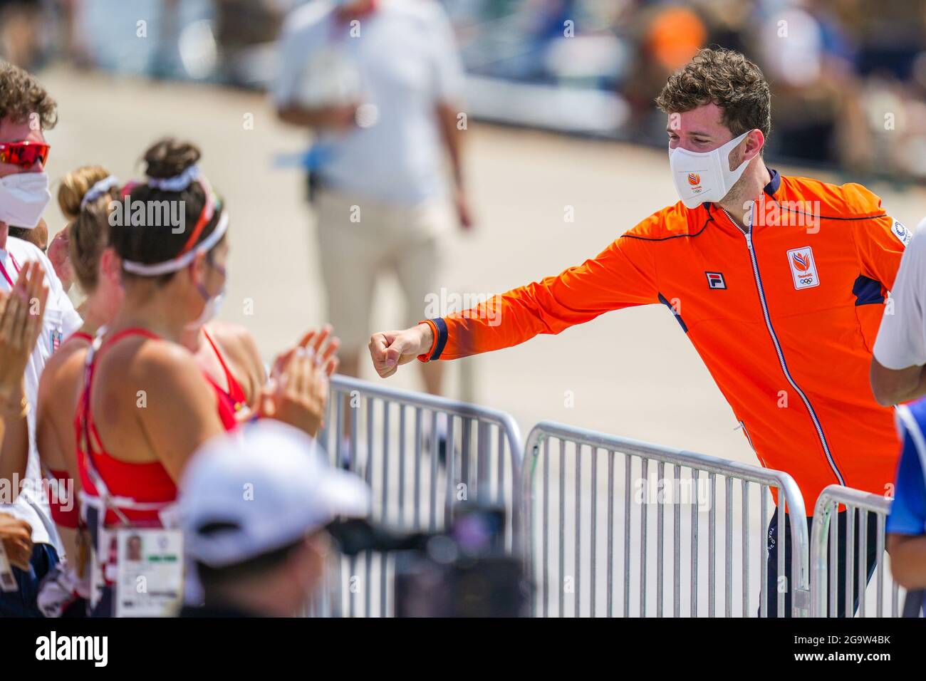 TOKYO, JAPAN - JULY 28: Melvin Twellaar and Stef Broenink of the ...