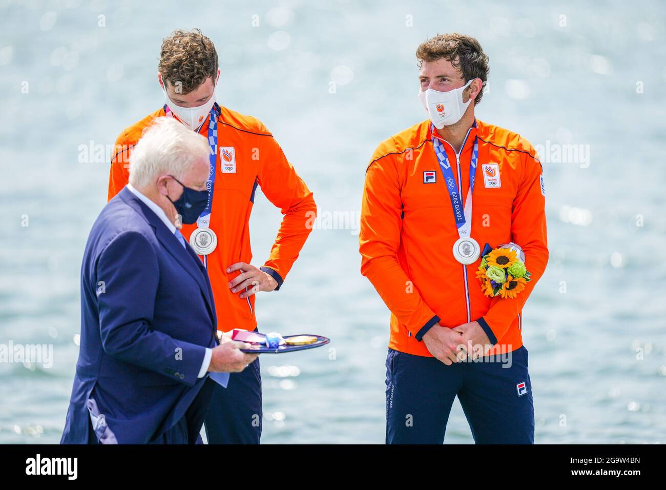 TOKYO, JAPAN - JULY 28: Melvin Twellaar and Stef Broenink of the ...