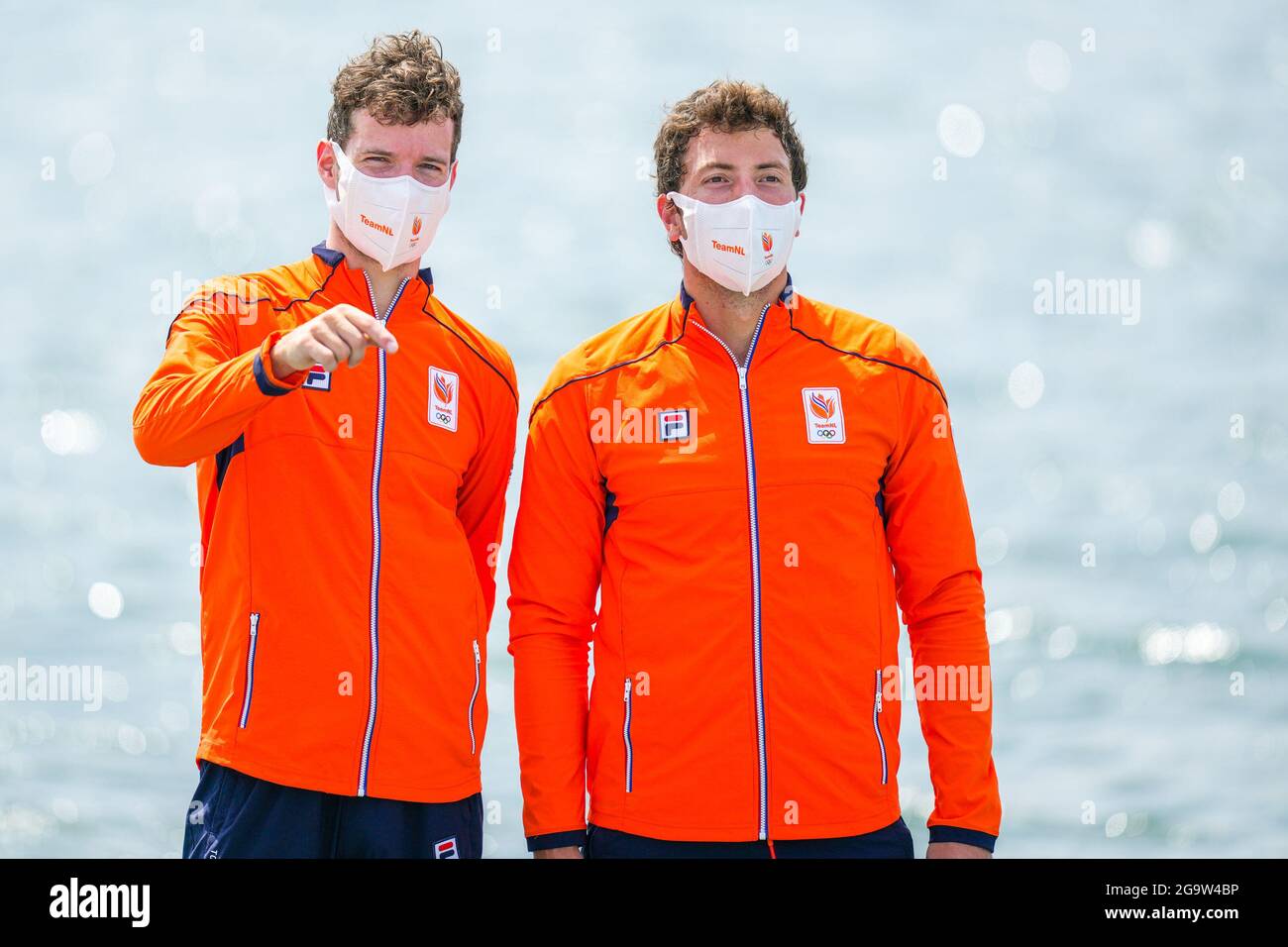 TOKYO, JAPAN - JULY 28: Melvin Twellaar and Stef Broenink of the ...