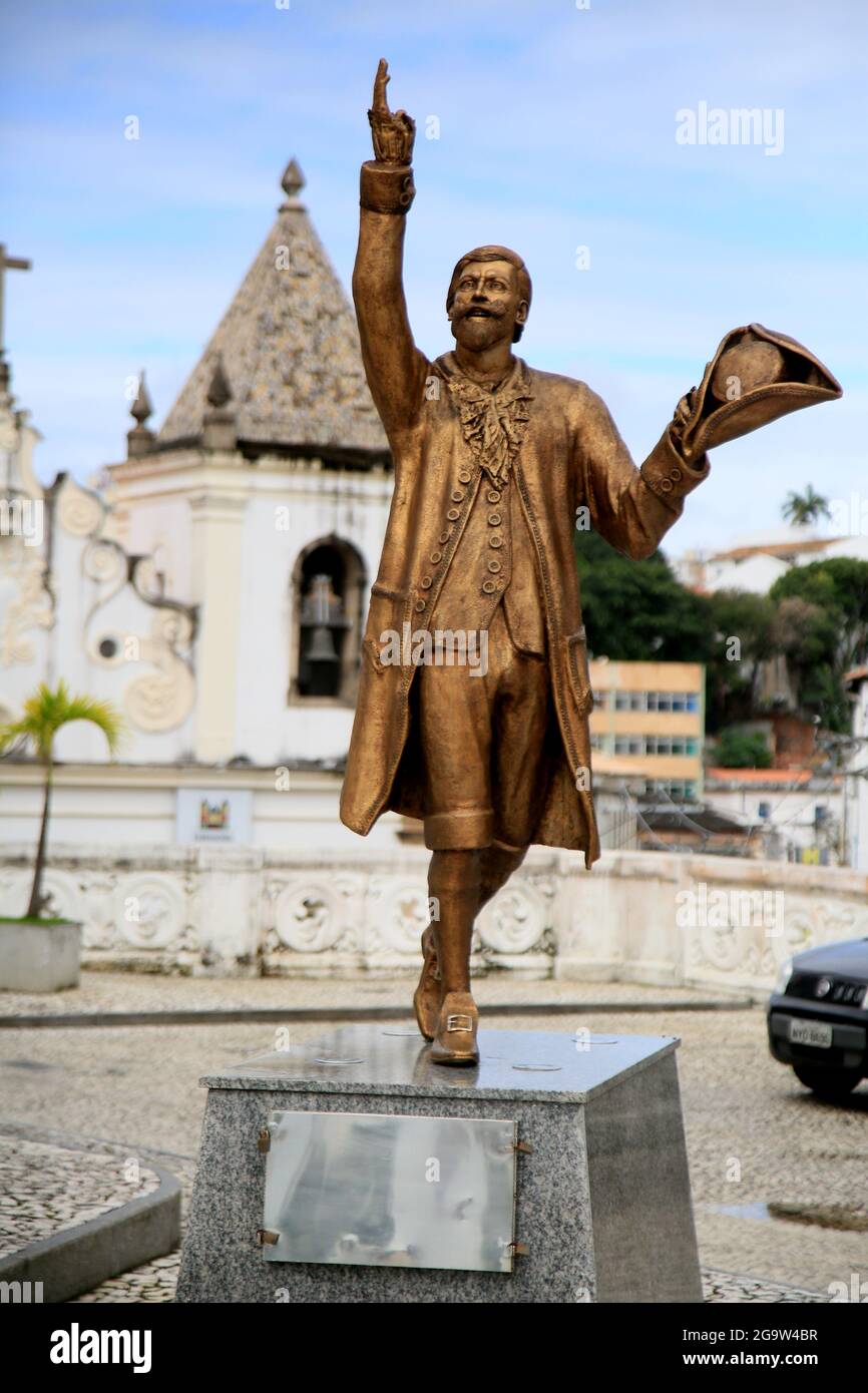 salvador, bahia, brazil - july 27, 2021: Statue of poet Gregorio de ...