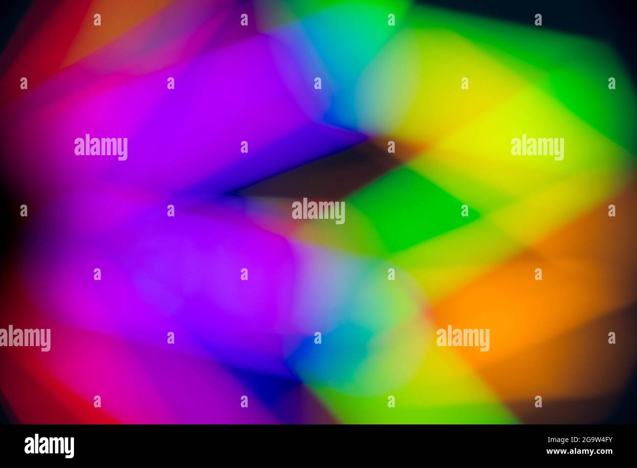 Abstract multi color of glow fluorescent on black background Stock ...