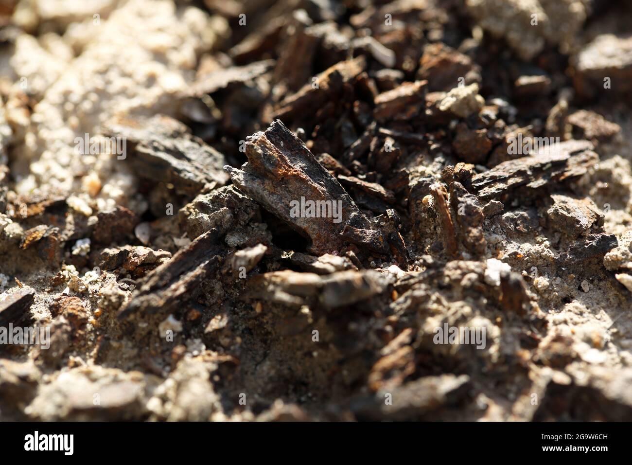 Pile of metal fragments, closeup Stock Photo - Alamy
