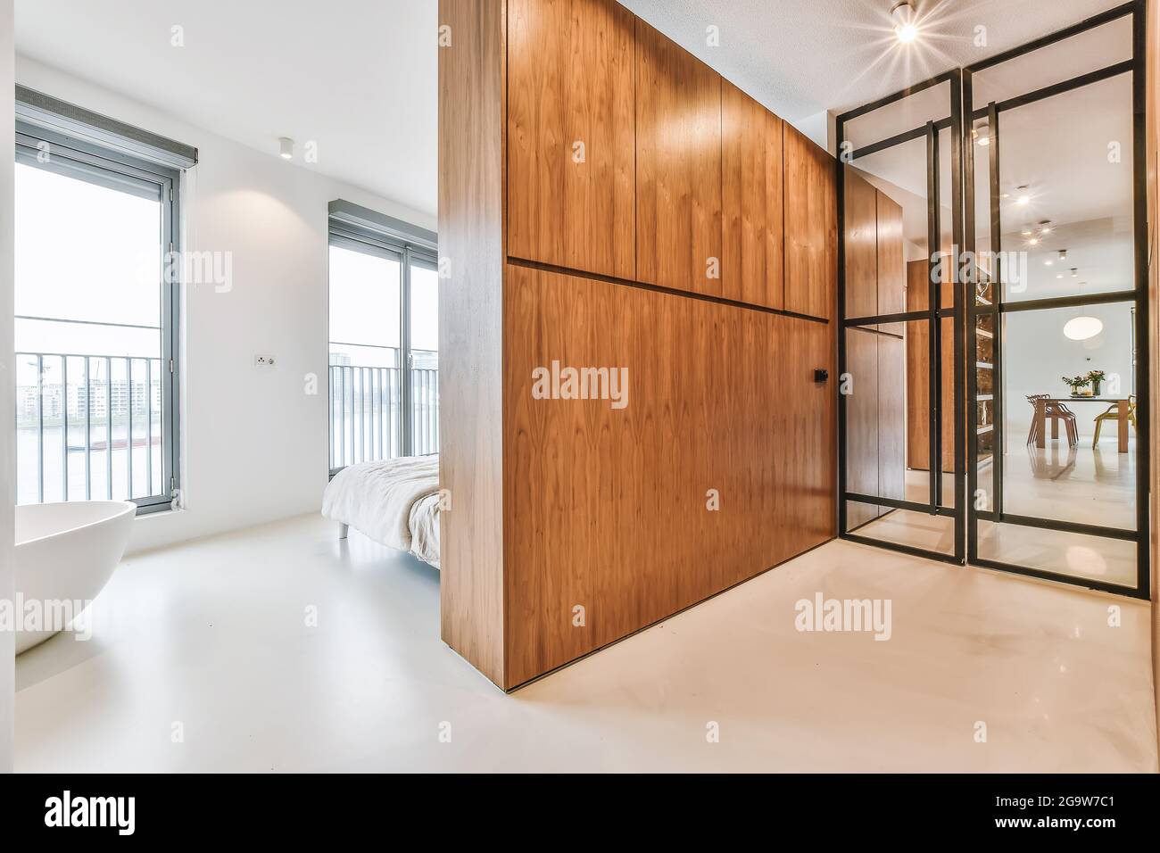 Bright interior design of a luxury house Stock Photo - Alamy