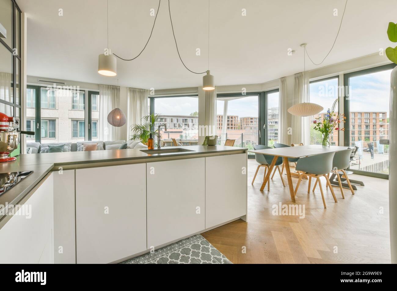 Interior of a beautiful kitchen of an elite house Stock Photo - Alamy