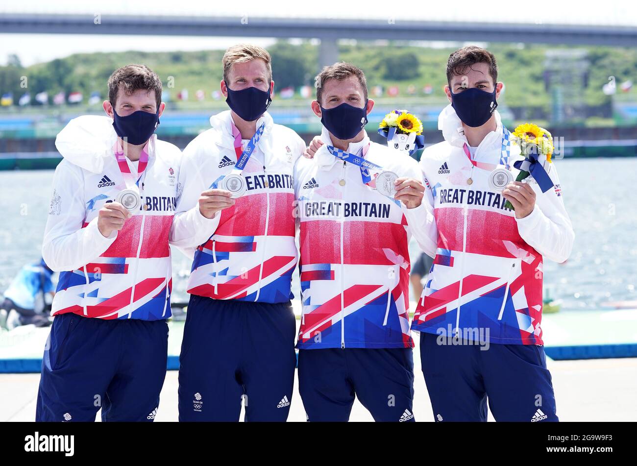 Great Britain's Harry Leask, Angus Groom, Tom Barras and Jack Beaumont ...