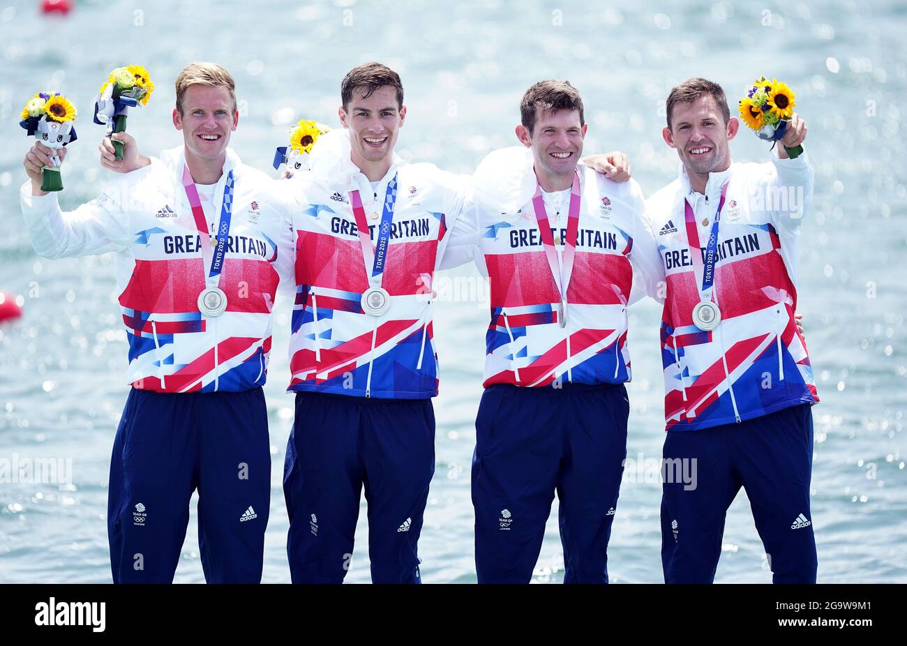 Great Britain's Harry Leask, Angus Groom, Tom Barras and Jack Beaumont ...