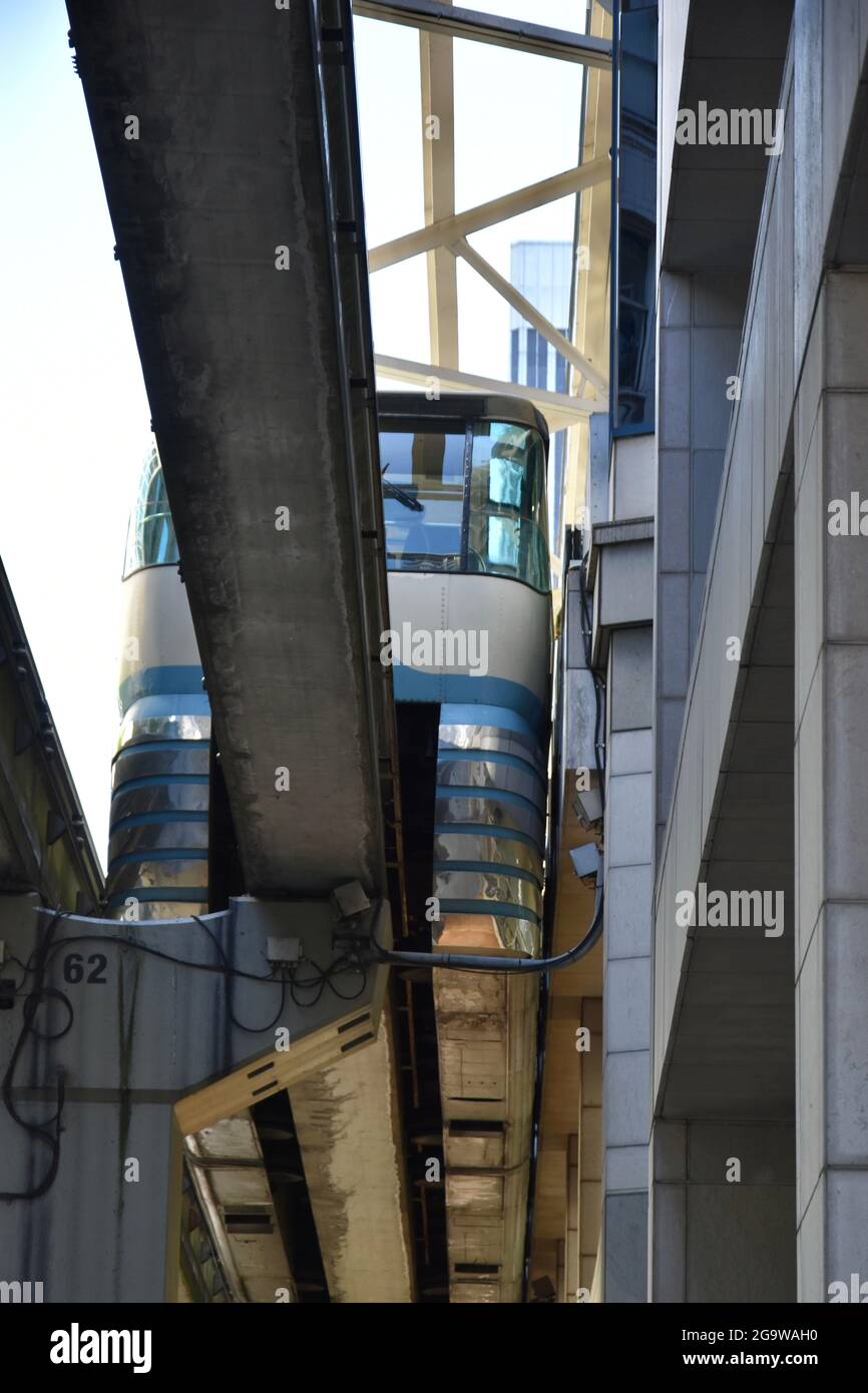 Seattle's iconic Alweg Monorail from Westlake to the Seattle Center ...