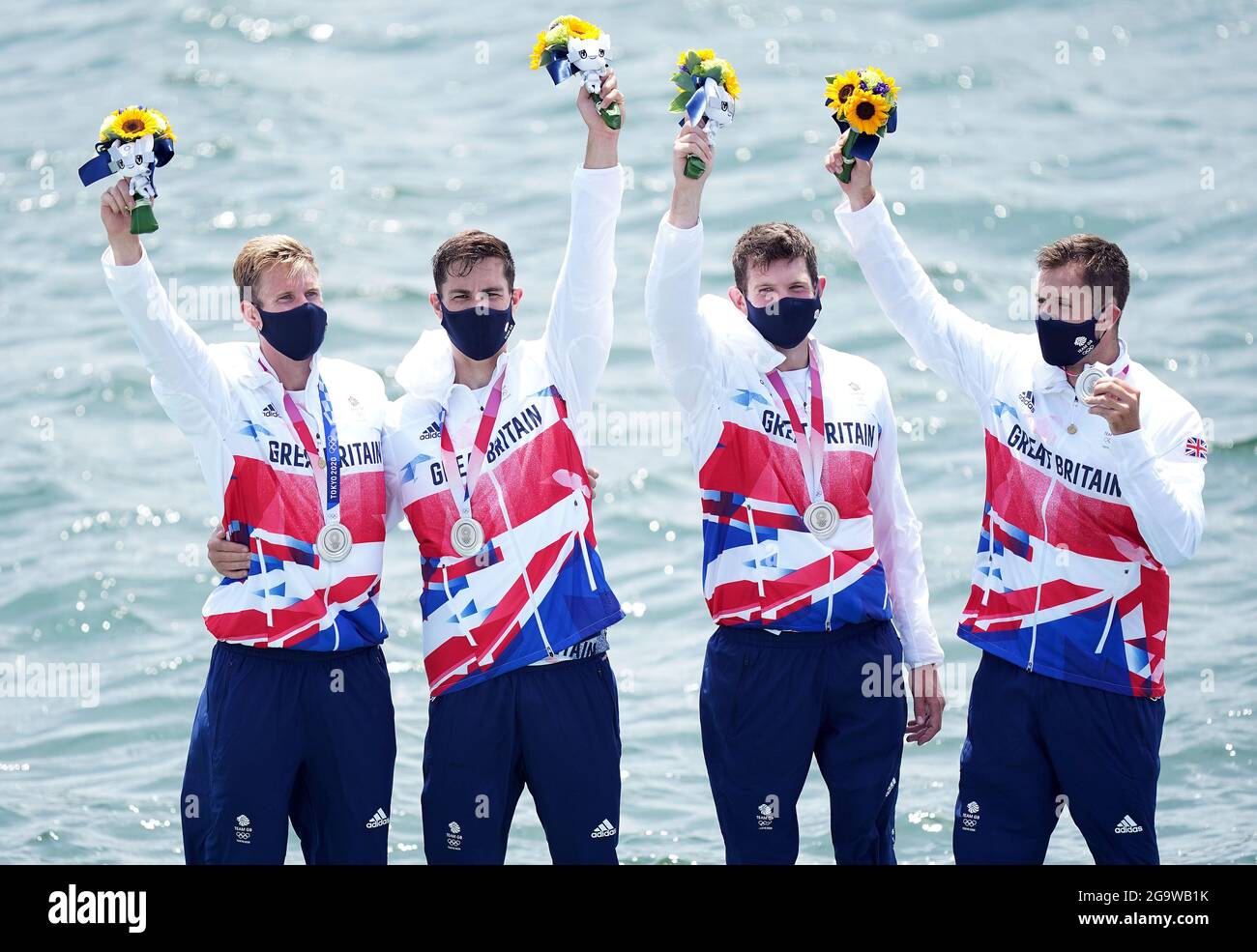 Great Britain's Harry Leask, Angus Groom, Tom Barras and Jack Beaumont ...