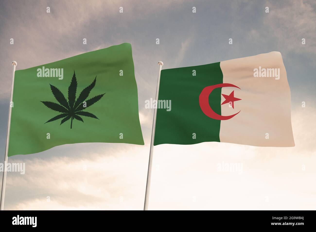 Interesting Flags of ARGELIA and that of the legalization of marijuana ...