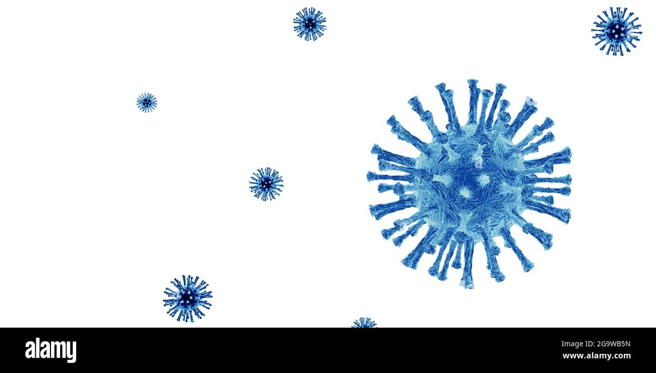 Dangerous corona virus, SARS pandemic risk concept. 3D illustration ...