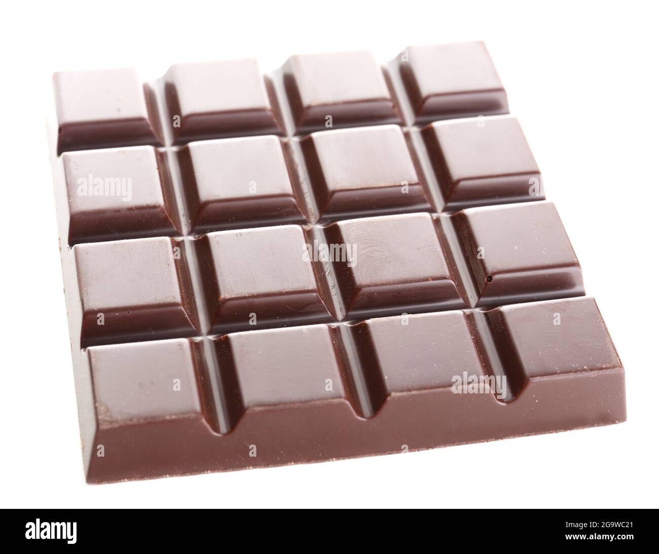 Black chocolate bar isolated on white Stock Photo - Alamy