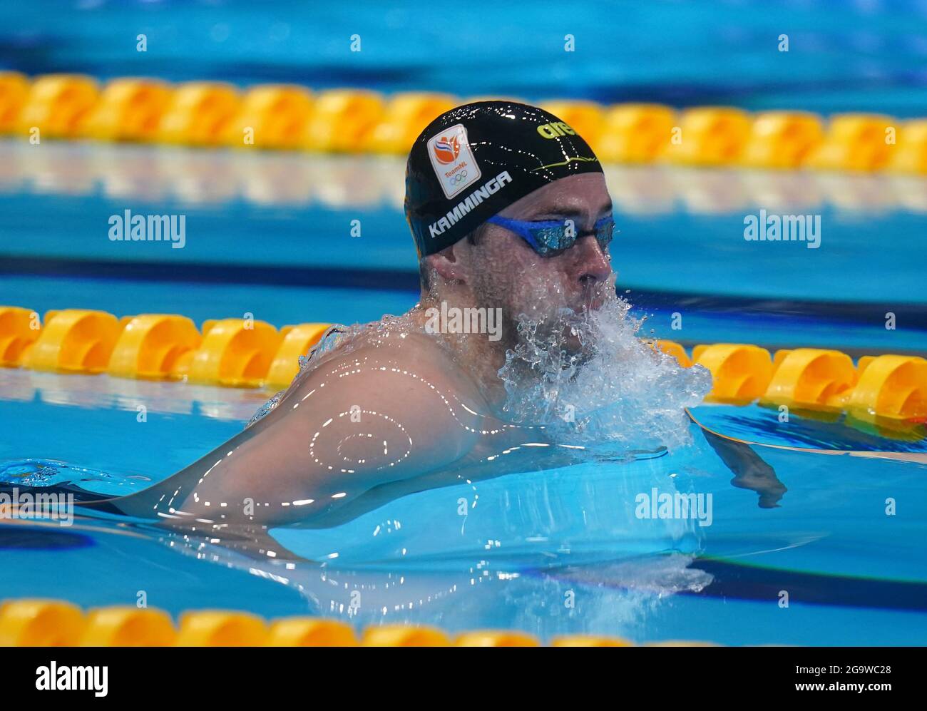 Netherlands' Arno Kamminga wins the Men's 200m Breaststroke semifinal 1 ...
