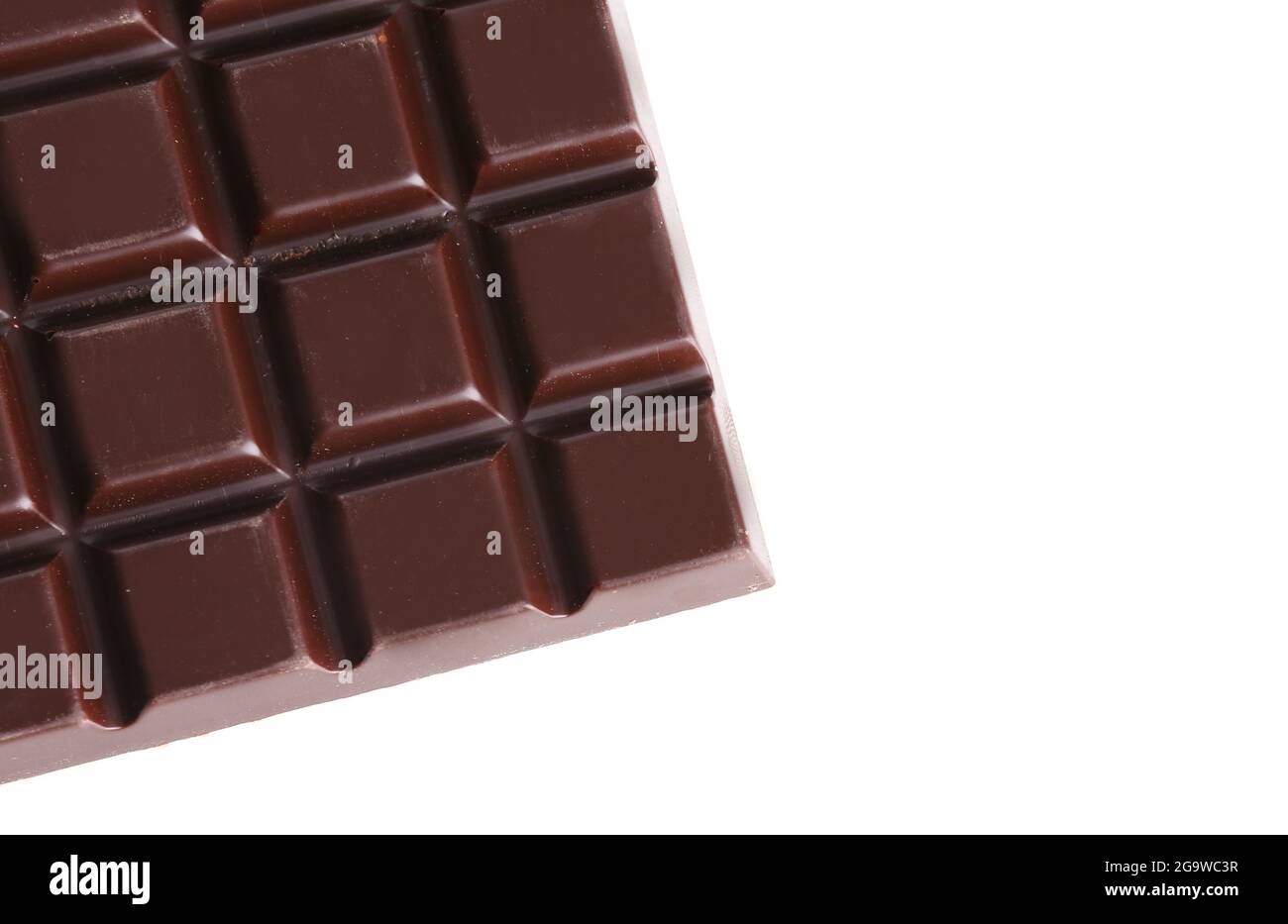 Black chocolate bar isolated on white Stock Photo - Alamy