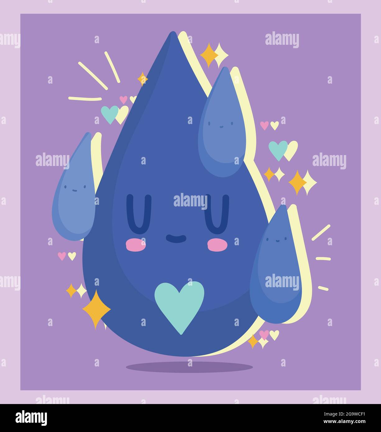 cute cartoon drops water Stock Vector Image & Art - Alamy