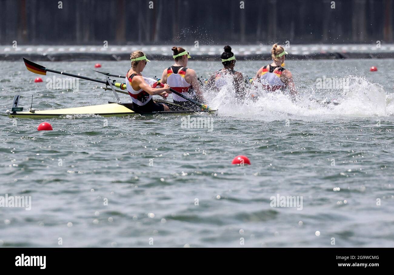Tokio, Japan. 28th July, 2021. Rowing: Olympics, double sculls, women ...
