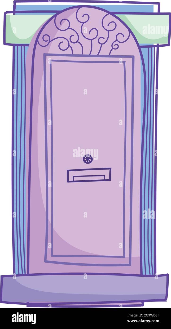 front door cartoon Stock Vector Image & Art - Alamy