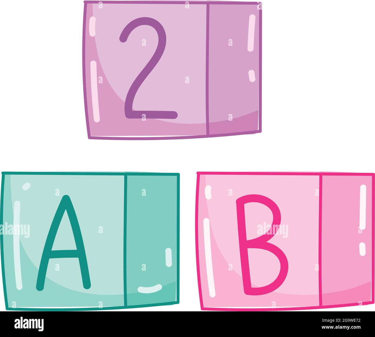 school alphabet cubes Stock Vector Image & Art - Alamy