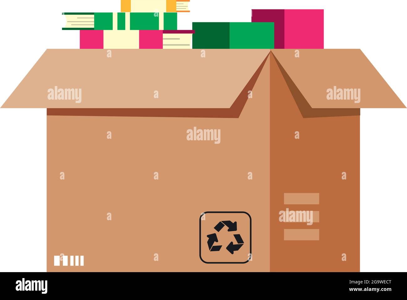 books inside delivery box Stock Vector Image & Art - Alamy