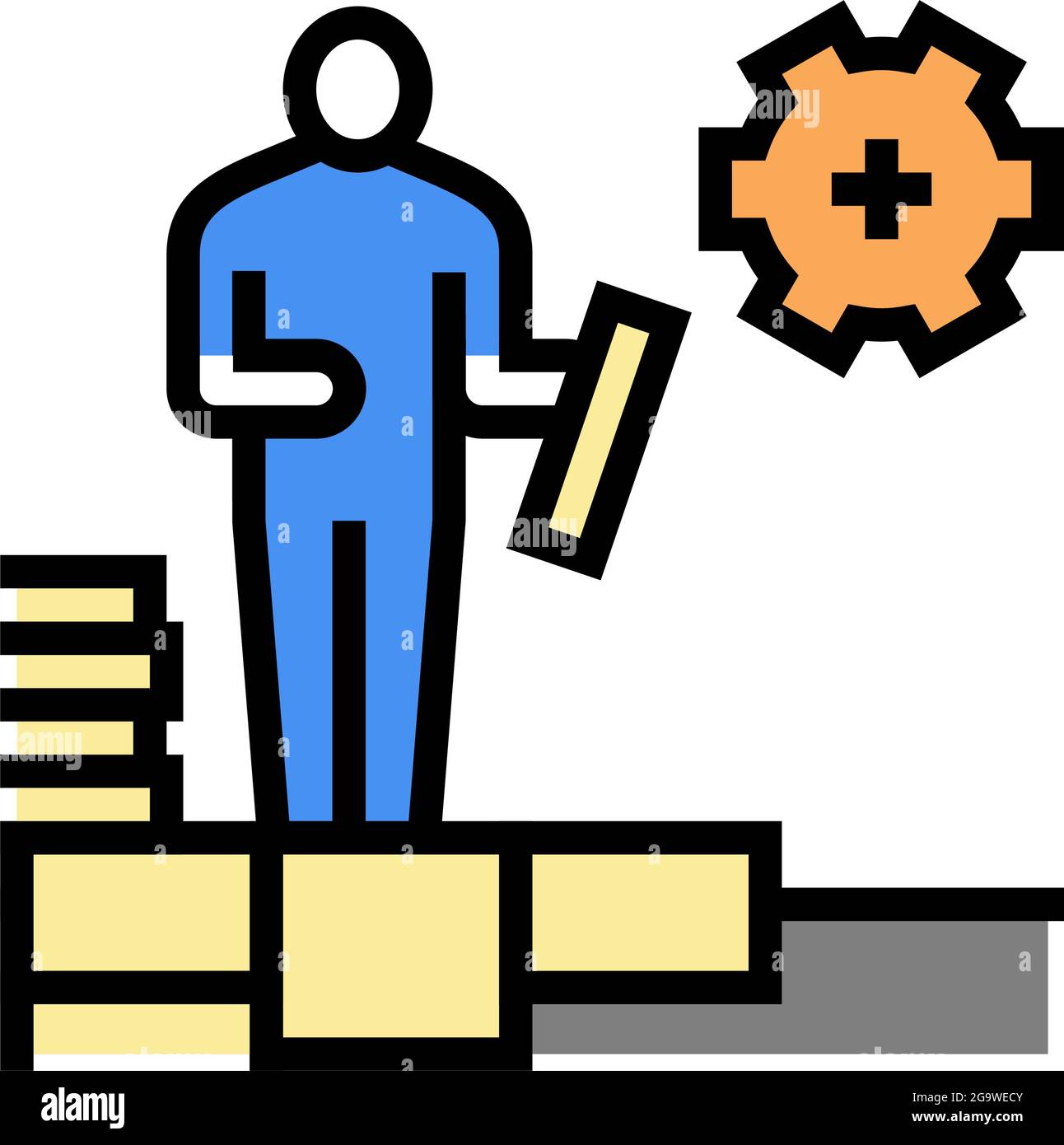 master tiler color icon vector illustration Stock Vector Image & Art ...