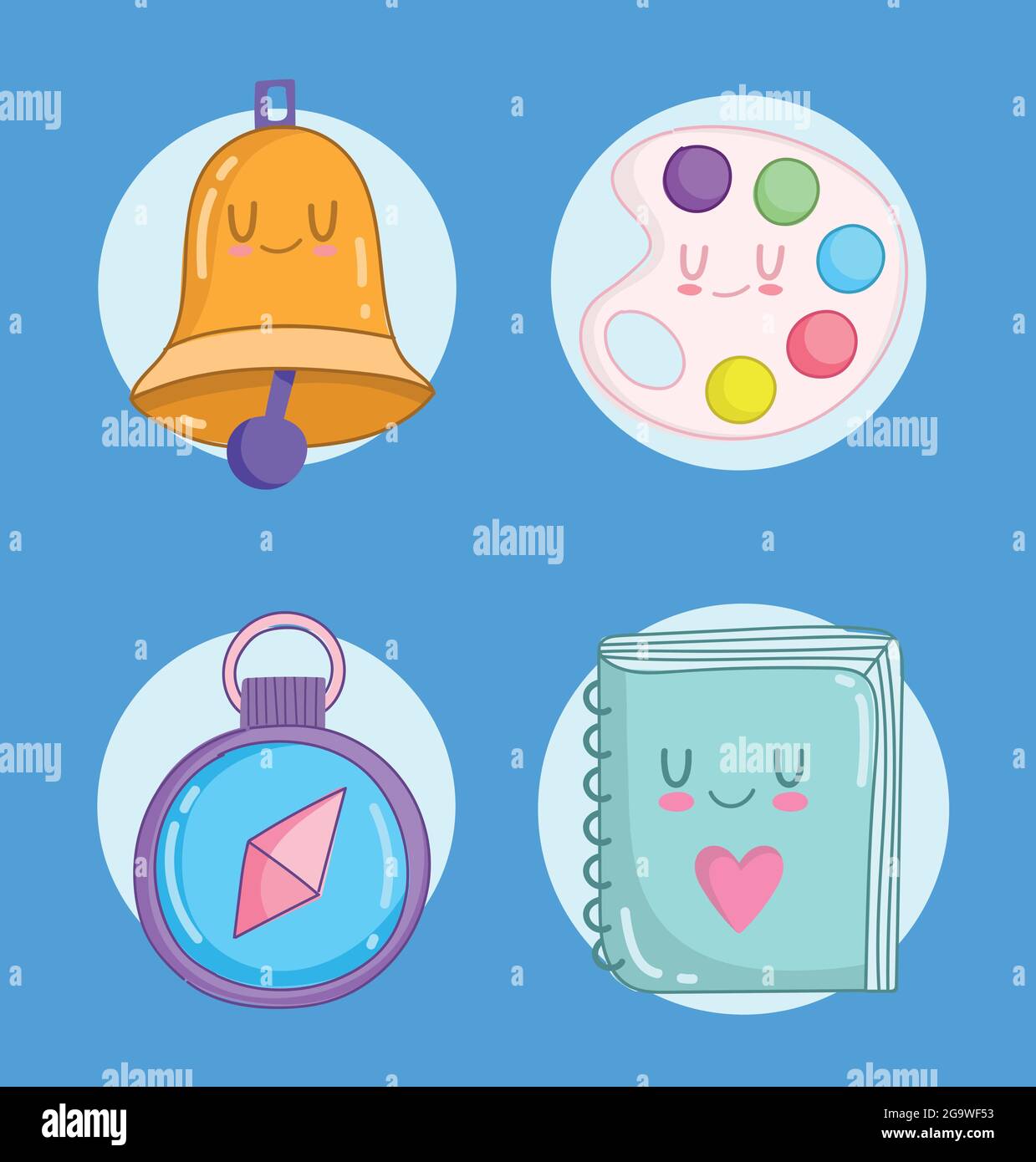 cute school set Stock Vector Image & Art - Alamy