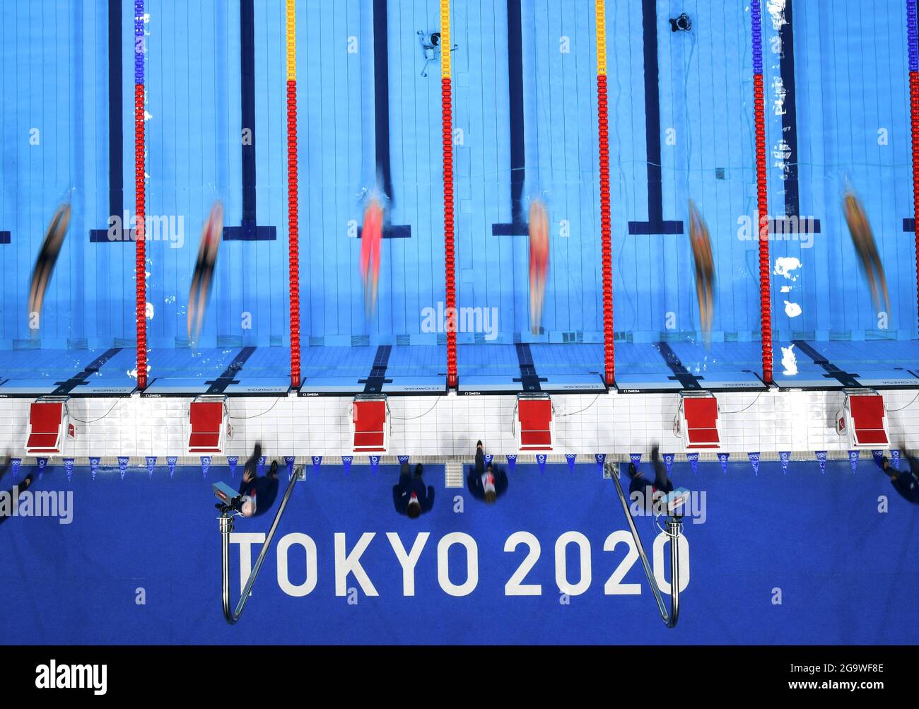 Tokyo, Japan. 28th July, 2021. Zhang Yufei (3rd R) and Yu Liyan (3rd L ...