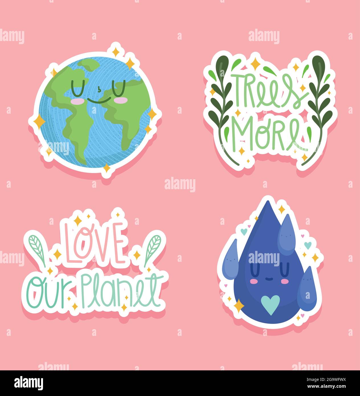 save the planet set Stock Vector Image & Art - Alamy