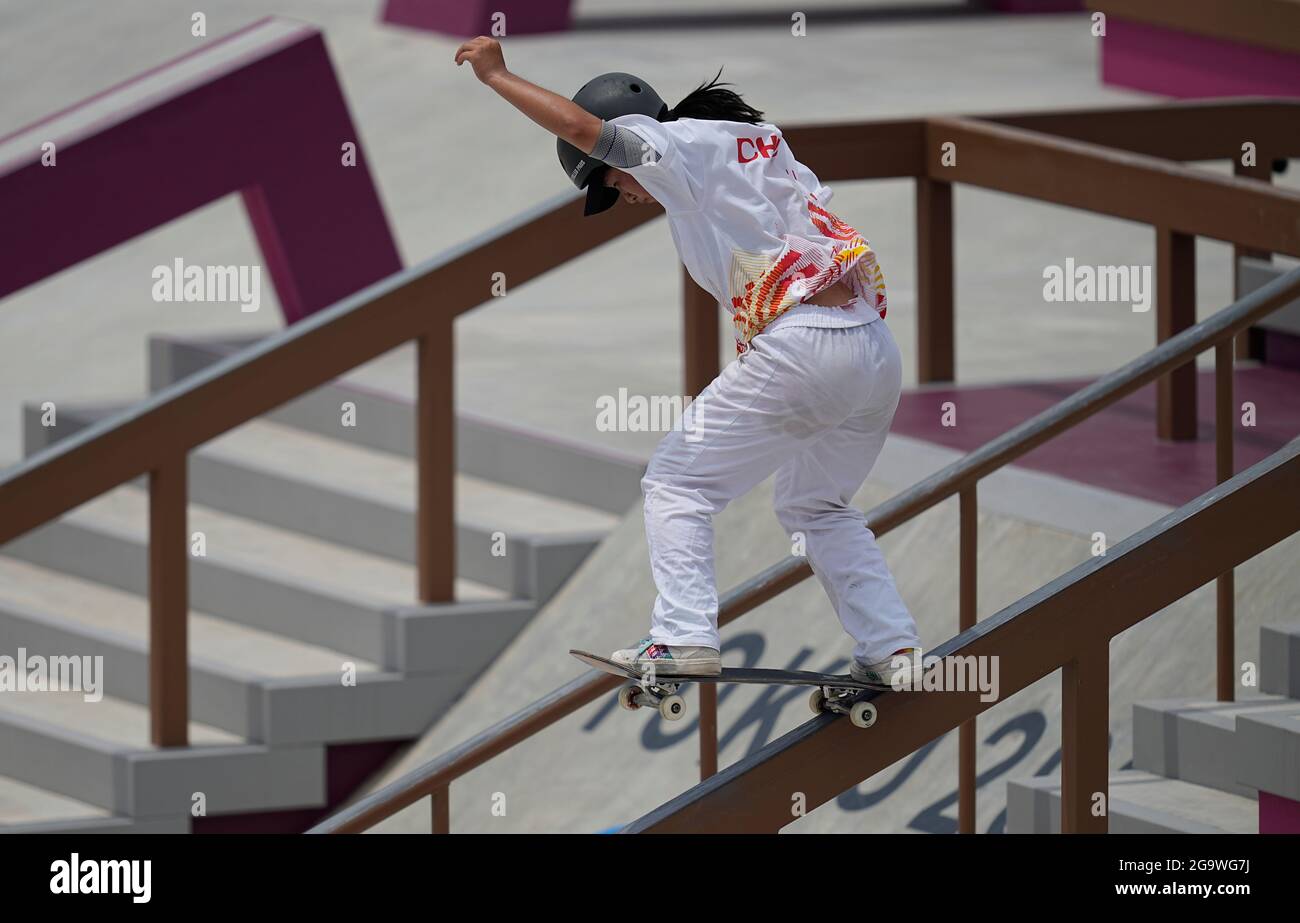 Ariake Urban Park, Tokyo, Japan. 26th July, 2021. Wenhui Zeng during ...