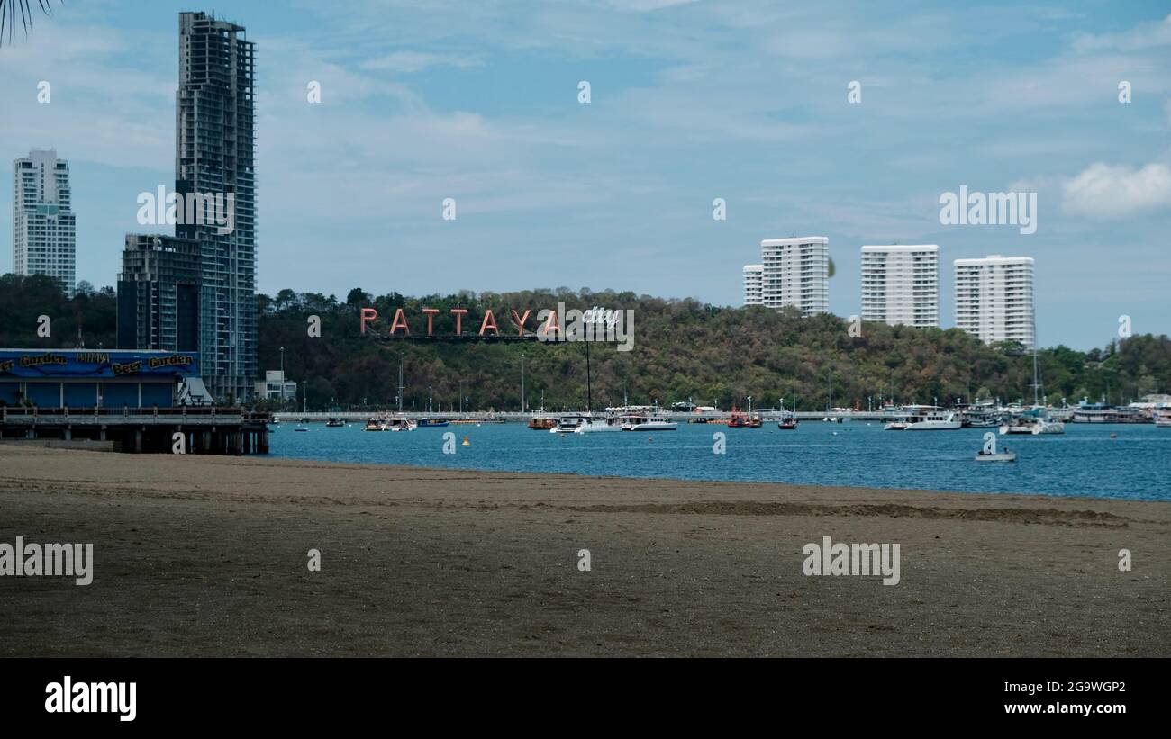 Pattaya Beach Thailand during lockdown covid 19 pandemic Stock Photo ...