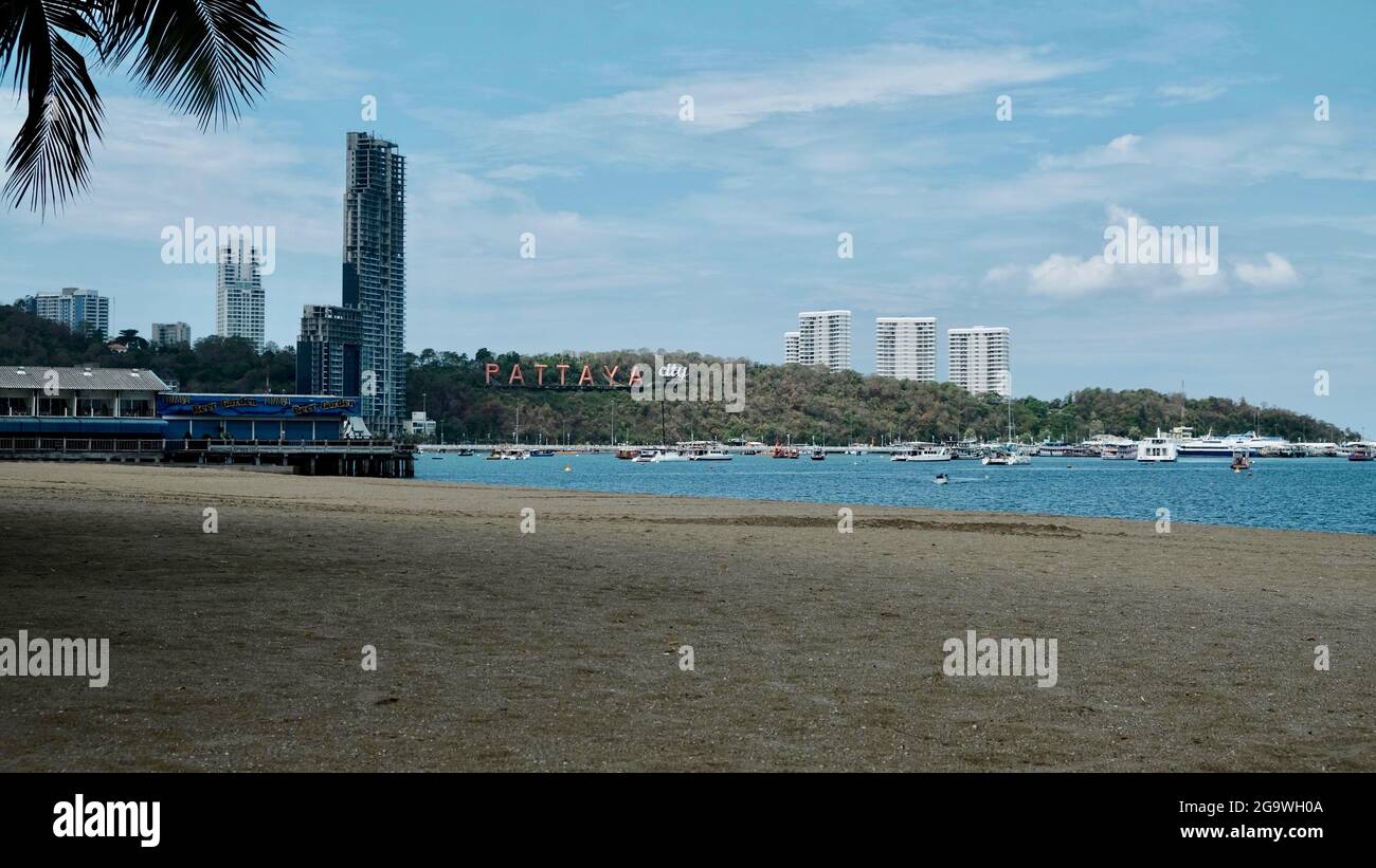 Pattaya Beach Thailand during lockdown covid 19 pandemic Stock Photo ...