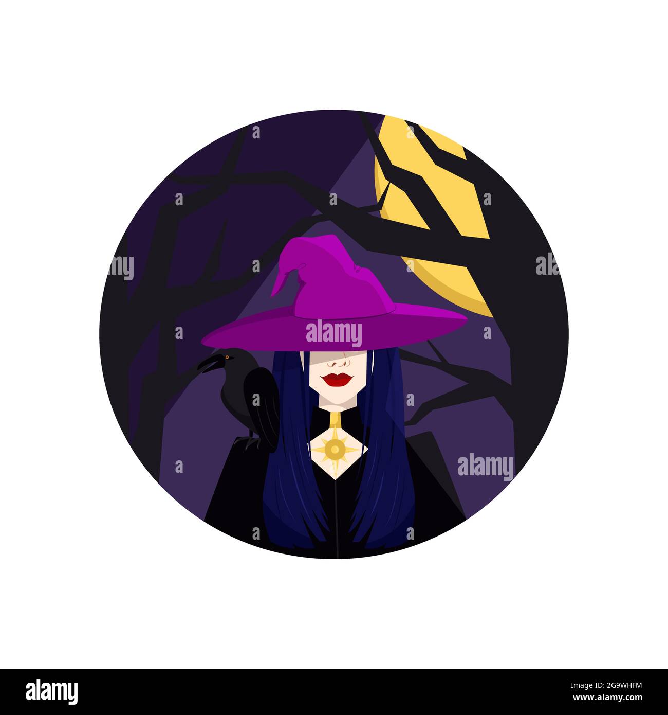 Silhouette crow on dead Stock Vector Images - Alamy