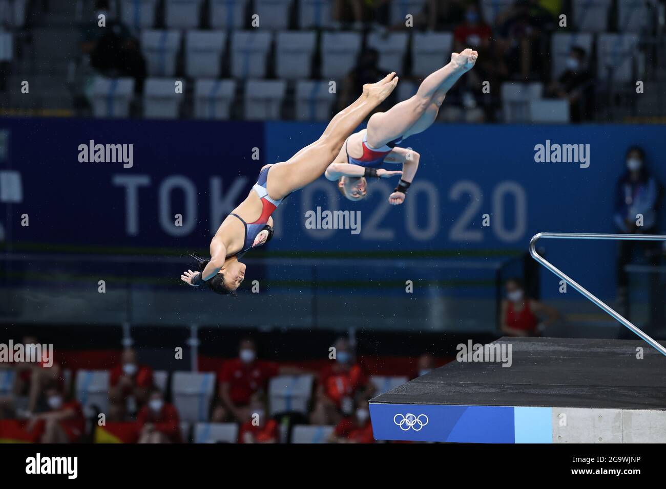 Tokyo, Japan. 27th July, 2021. CHENG Eden, TOULSON Lois (GBR) Diving ...