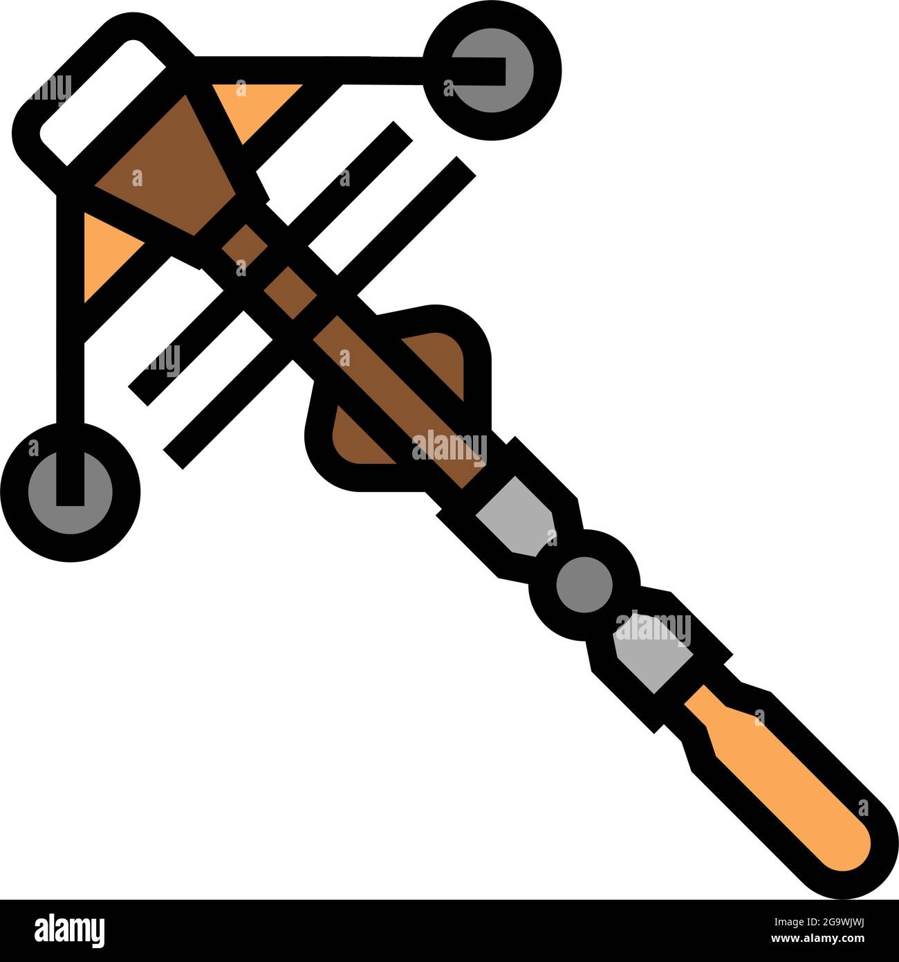 hunting crossbow color icon vector illustration Stock Vector Image ...