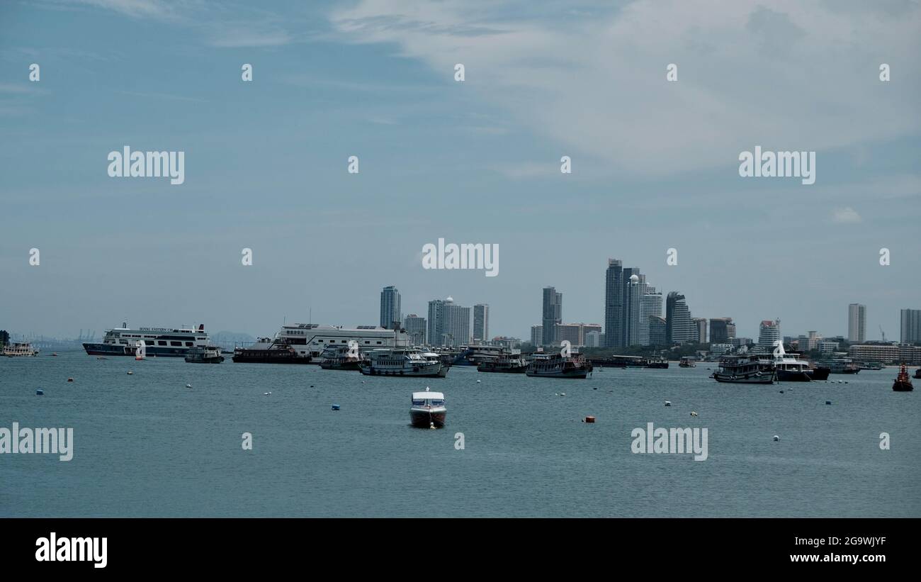 A View of Naklua, North Pattaya, Thailand from Bali Hai Pier in South ...