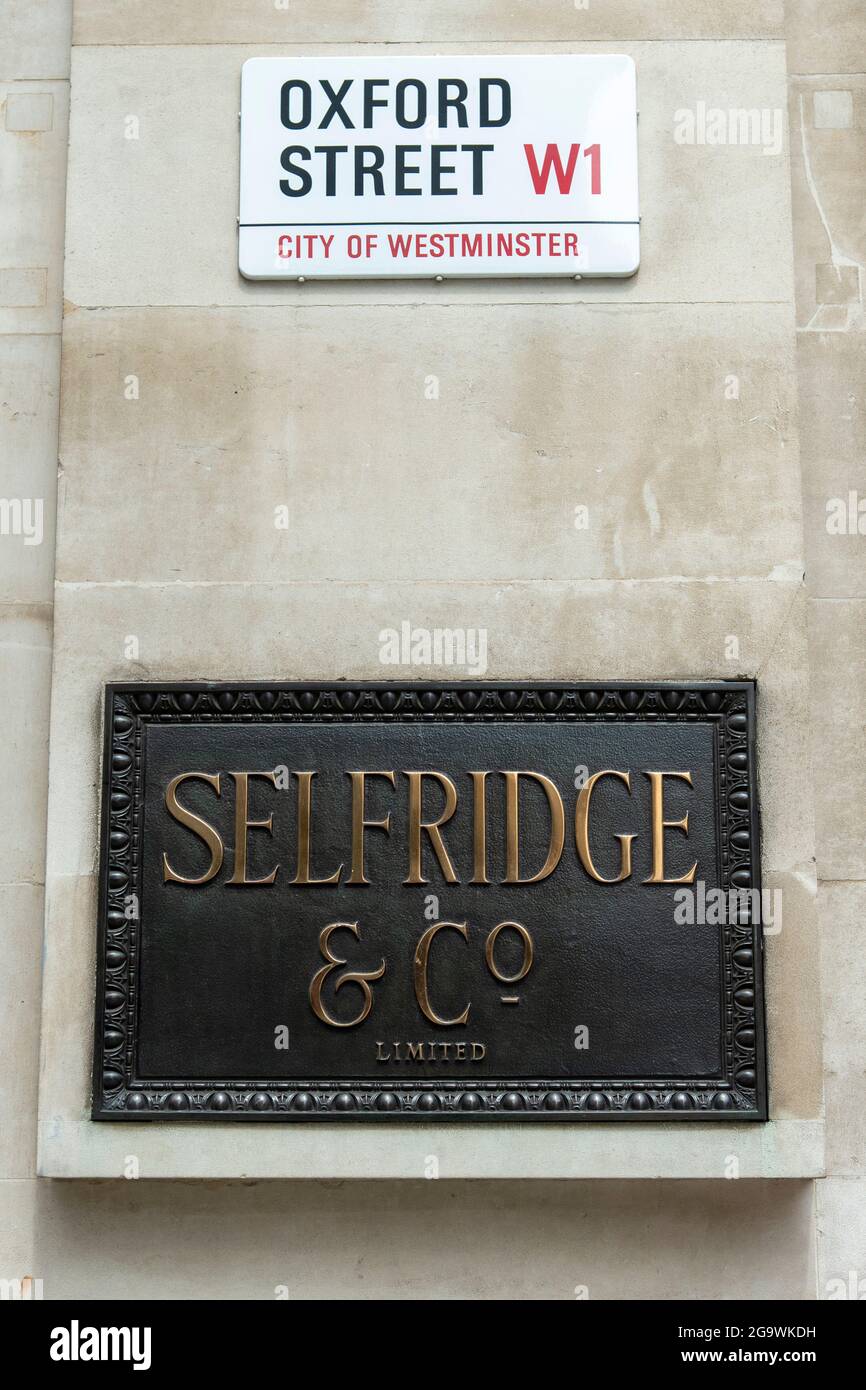 Selfridges flagship store on Oxford Street, the iconic department store ...