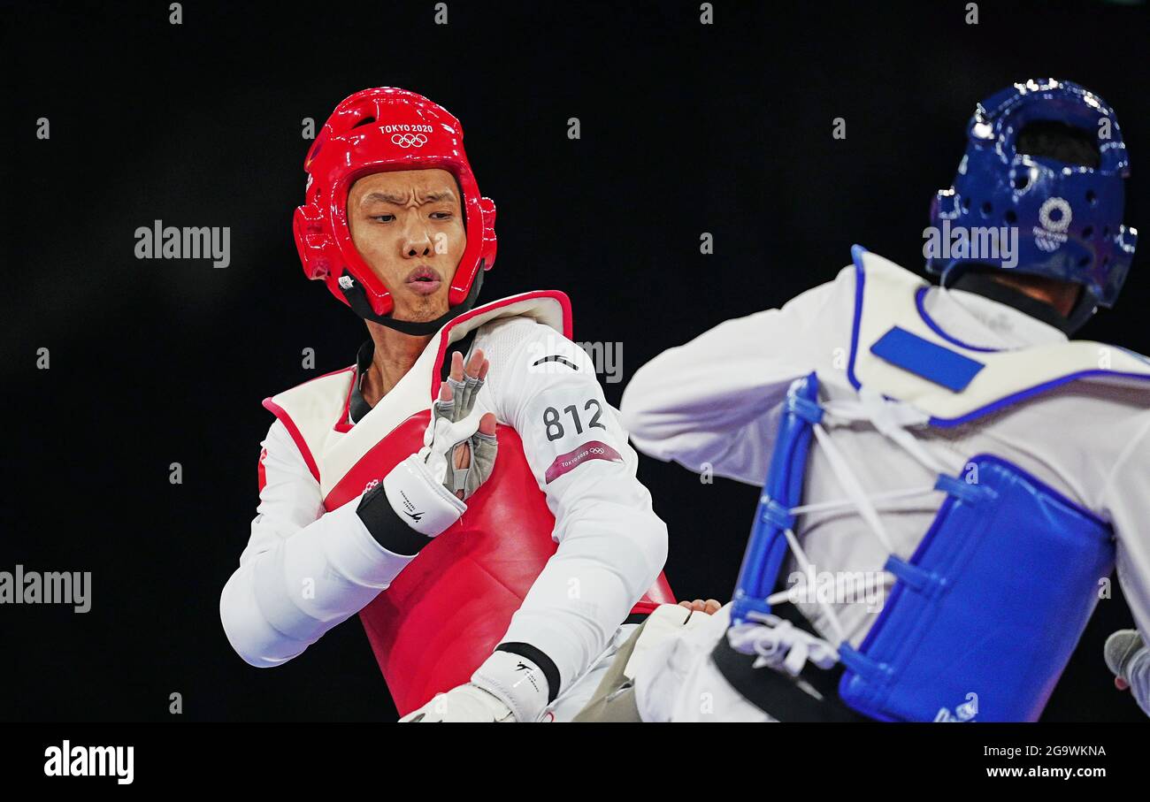 July 27, 2021: Hongyi Sun from China and Ivan Sapina from Croatia ...