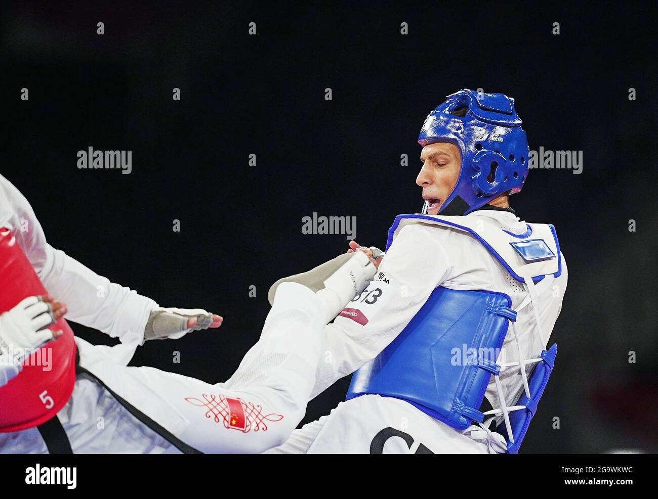 July 27, 2021: Hongyi Sun from China and Ivan Sapina from Croatia ...