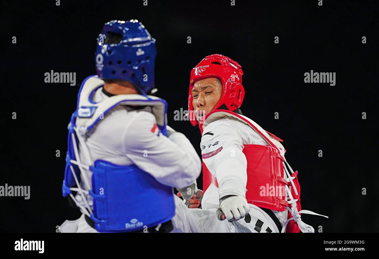 July 27, 2021: Hongyi Sun from China and Ivan Sapina from Croatia ...