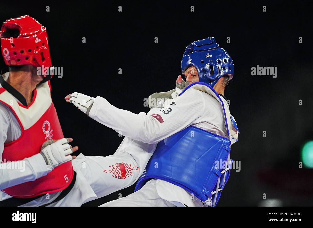 July 27, 2021: Hongyi Sun from China and Ivan Sapina from Croatia ...