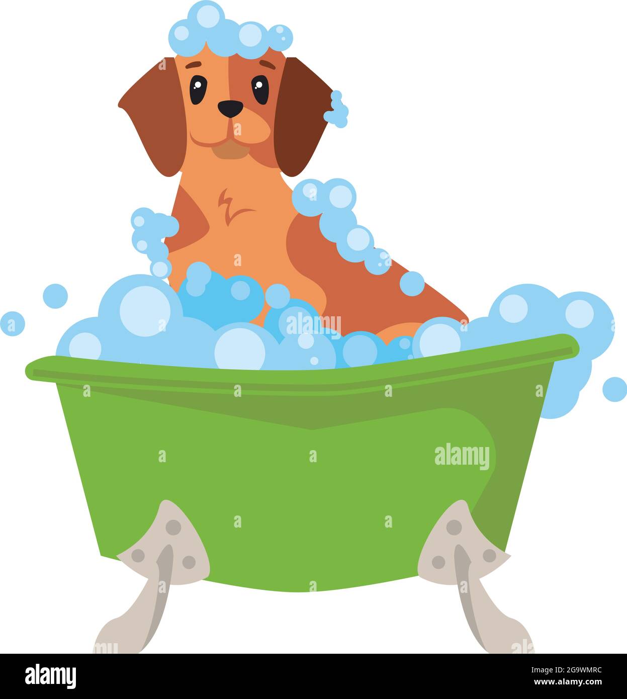Dog bath at home Stock Vector Images - Alamy