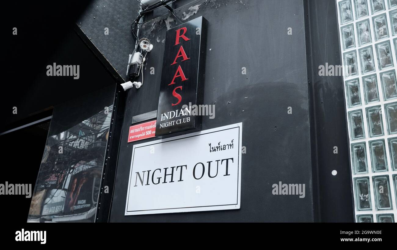 Closed Up Shop Walking Street Pattaya Thailand see the signs Stock ...