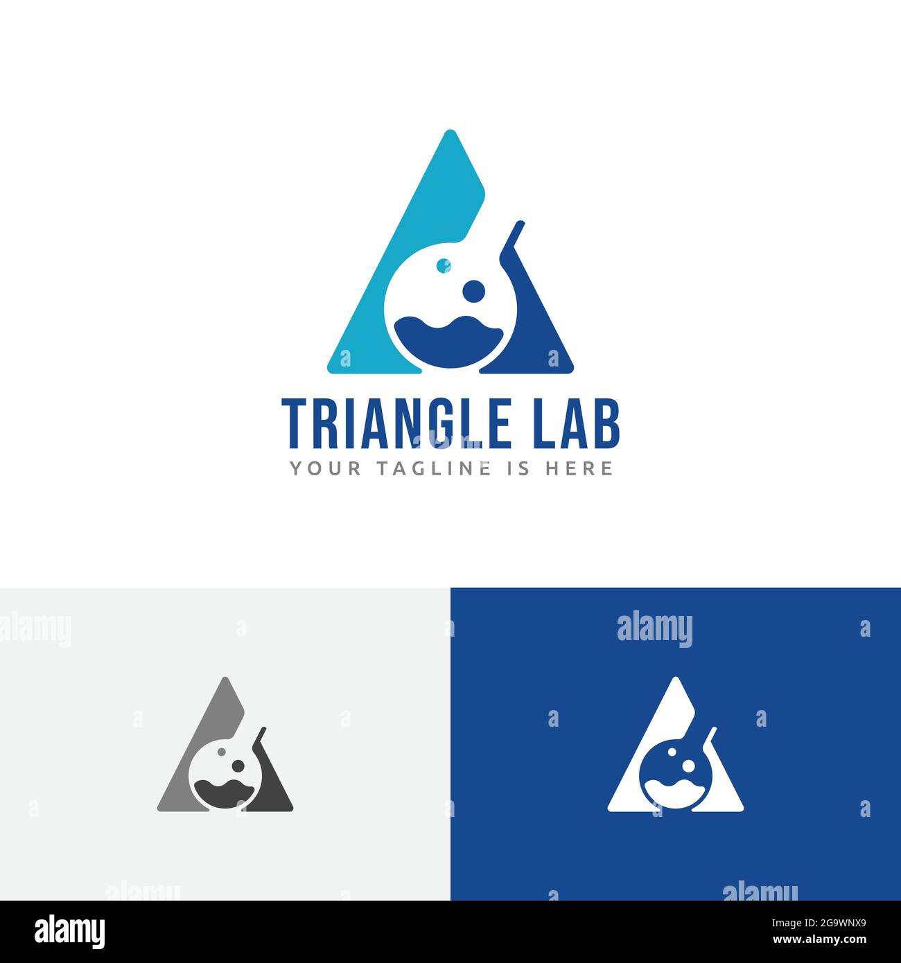 A Letter Triangle Tube Laboratory Research Chemistry Science Logo Stock ...