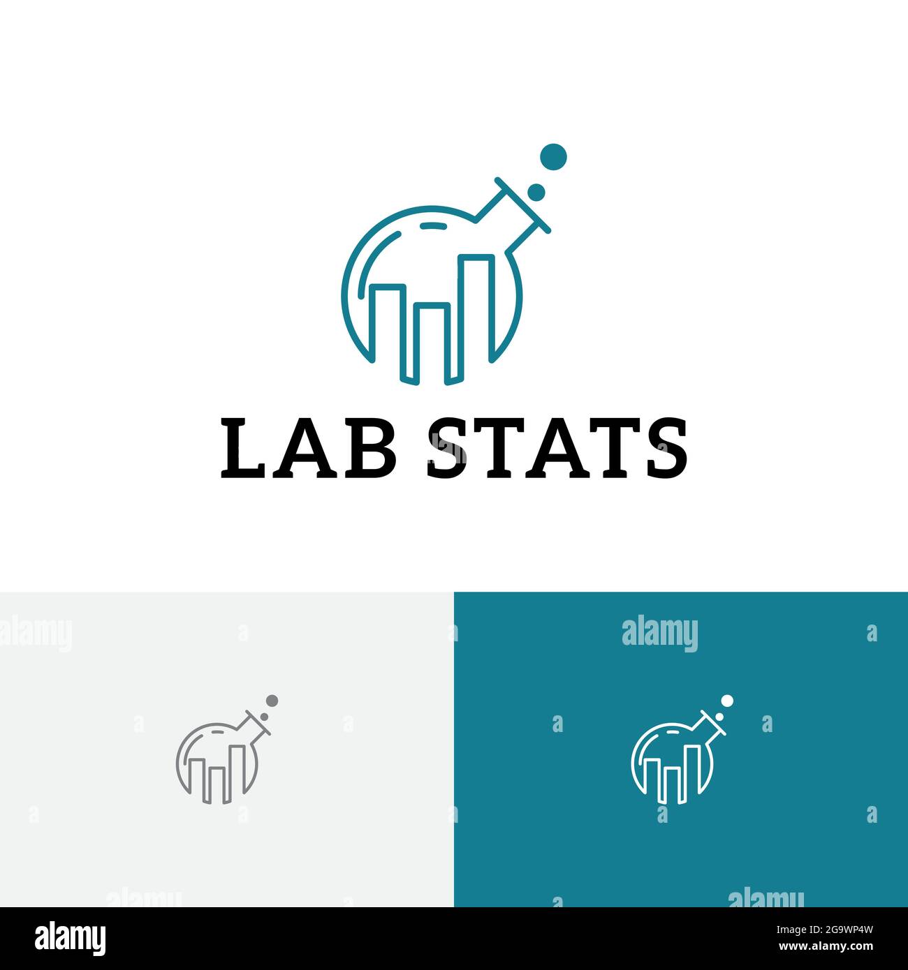 Laboratory Tube Statistics Economic Business Research Line Logo Stock ...