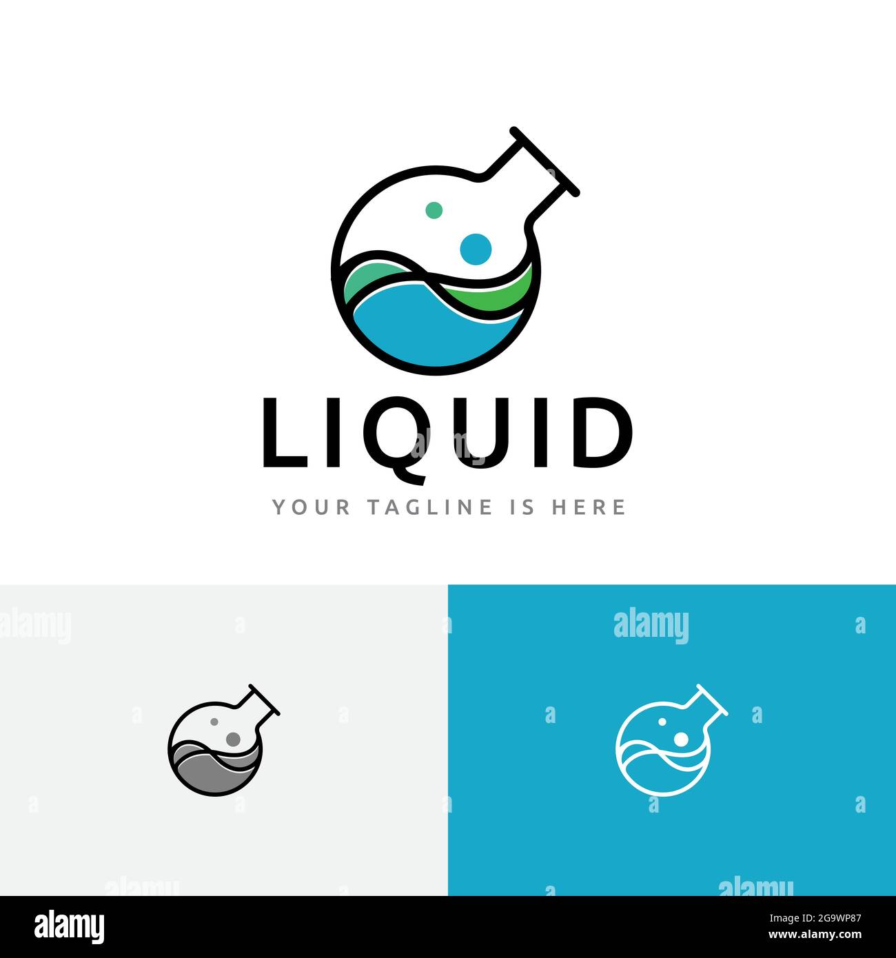 Liquid Fluid Tube Laboratory Science Research Logo Stock Vector Image ...
