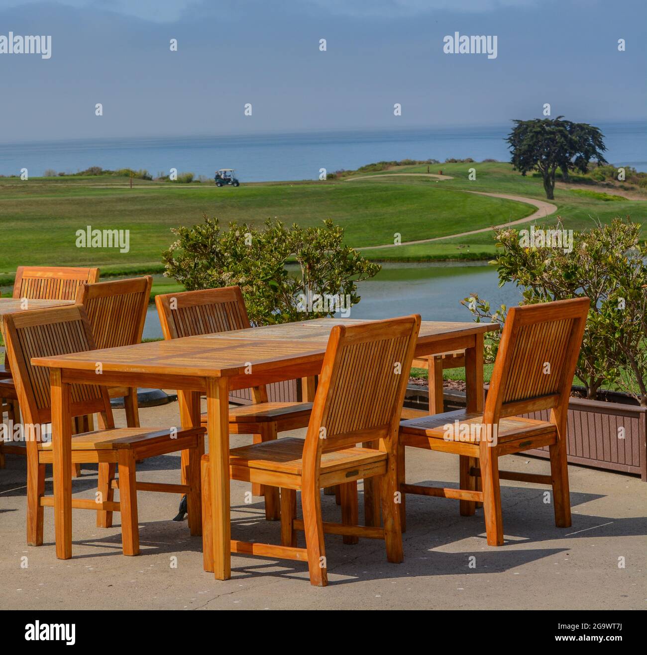 The view from a table on a Golf Course in Goleta, Santa Barbara County ...