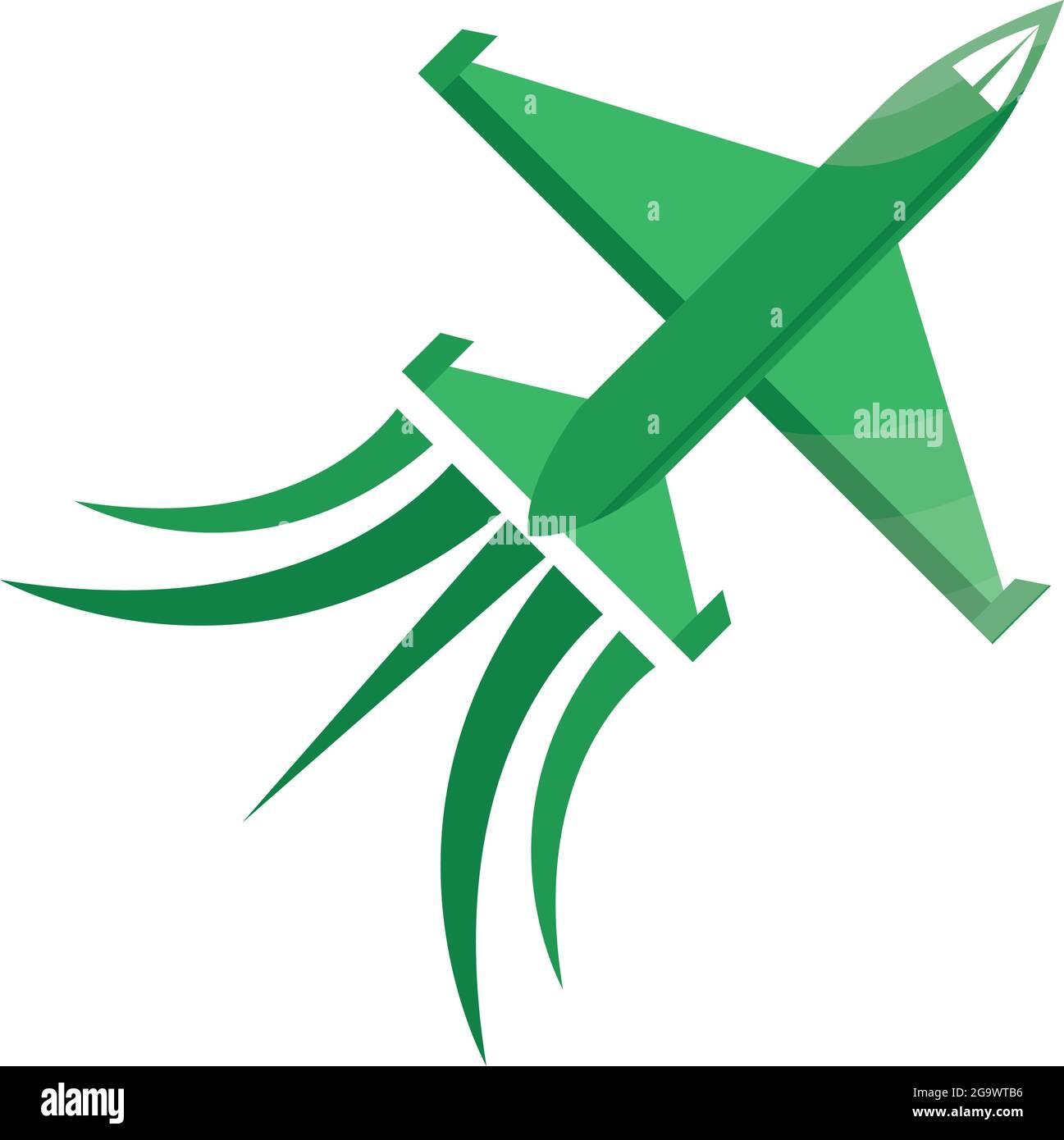 green flying airplane Stock Vector Image & Art - Alamy