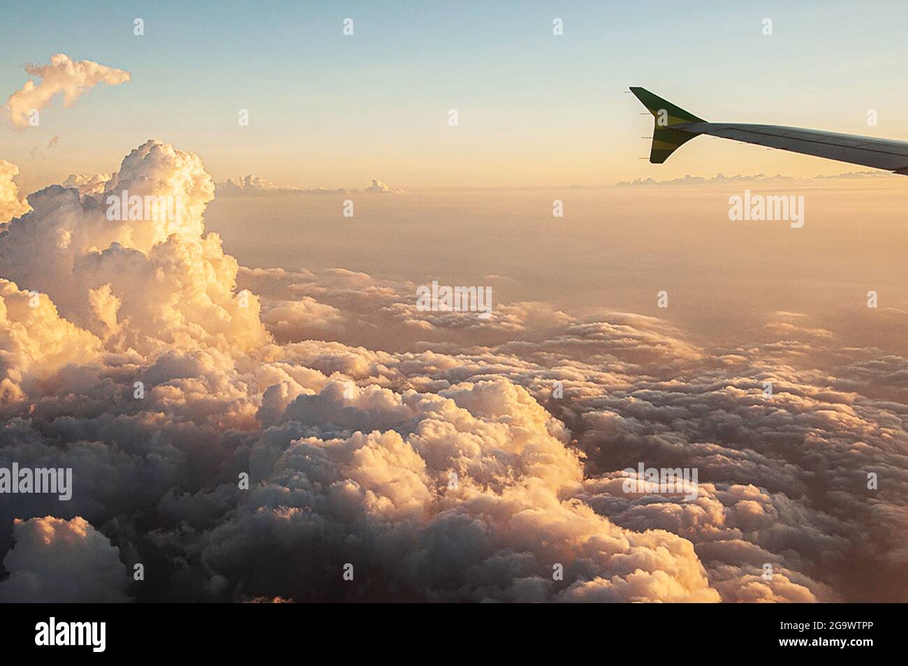 Beautiful sky view from window airplane's Stock Photo - Alamy
